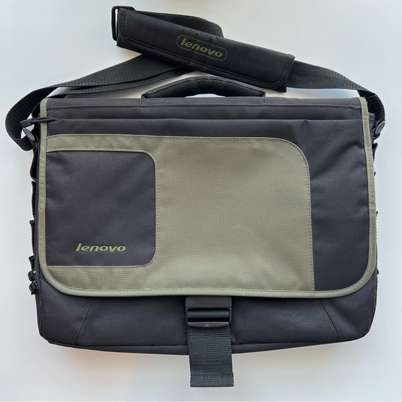Lenovo | Bags | Lenovo Black Green Laptop Bag | Poshmark